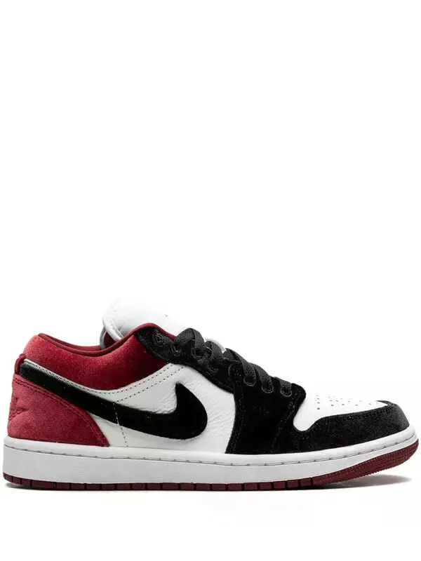 JORDAN 1 Low Se Velvet Black Toe Sneakers - Red