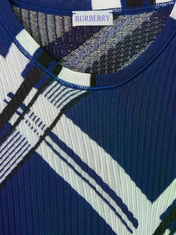 Burberry Check-print Silk Dress