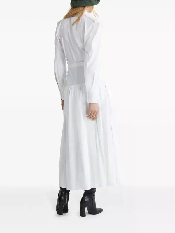 PATOU Organic Cotton Poplin Maxi Shirt Dress