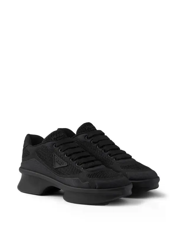 Prada Triangle-logo Sneakers - Black