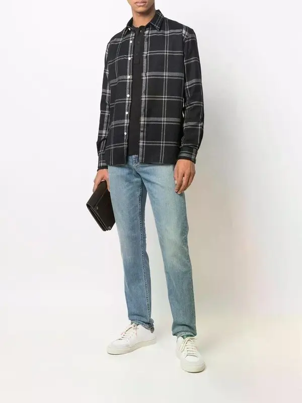 Rag & Bone Long-sleeve Cotton Top - Black