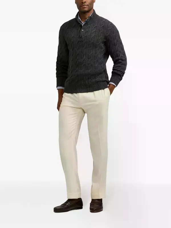 Ralph Lauren Purple Label Cable-knit Sweater