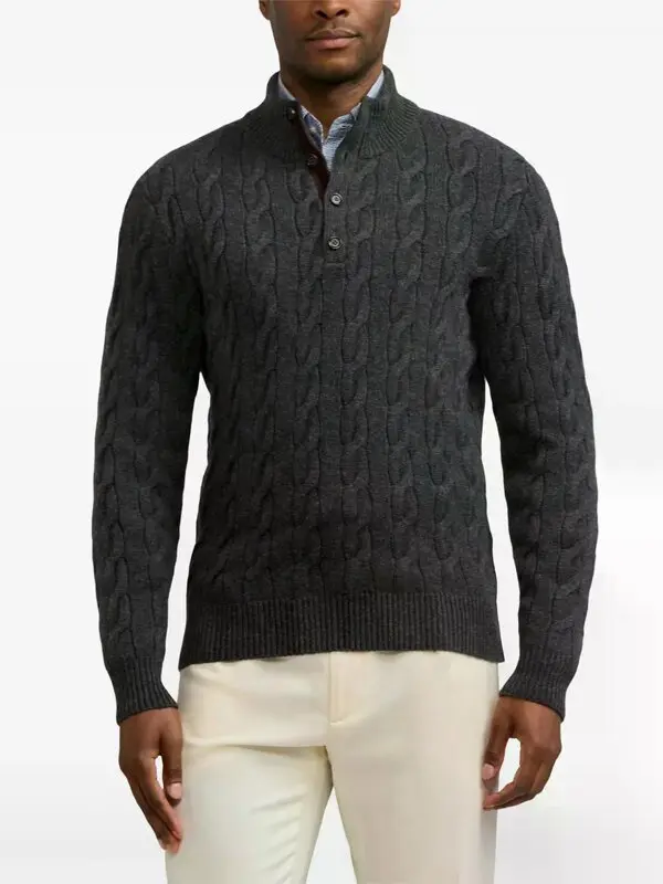 Ralph Lauren Purple Label Cable-knit Sweater
