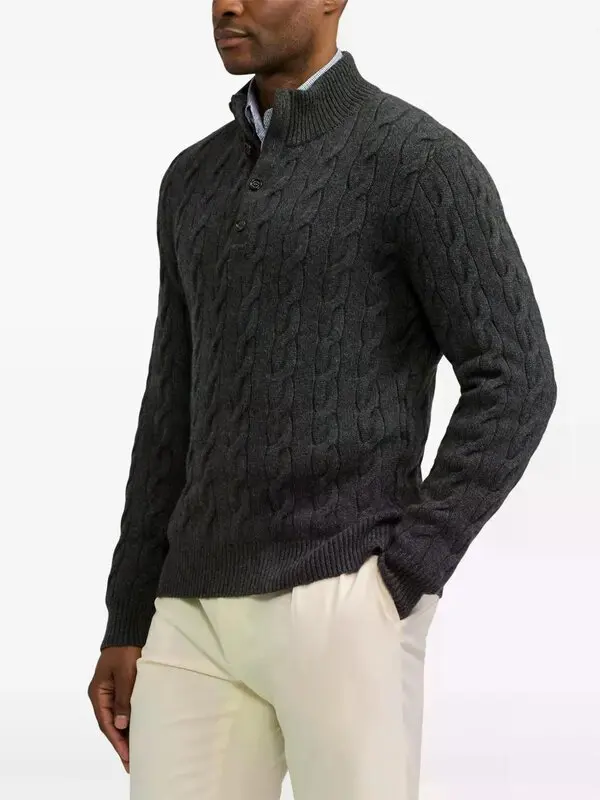 Ralph Lauren Purple Label Cable-knit Sweater