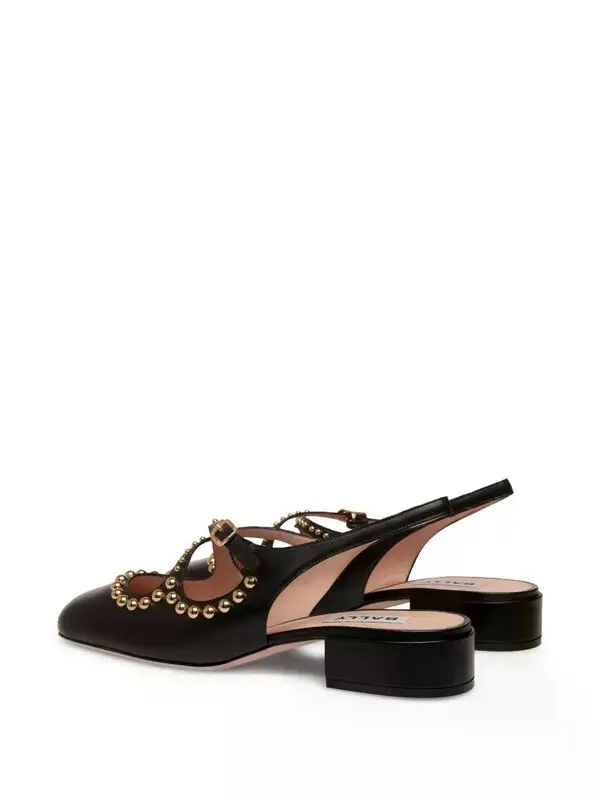 Bally 30mm Studded Leather Pumps