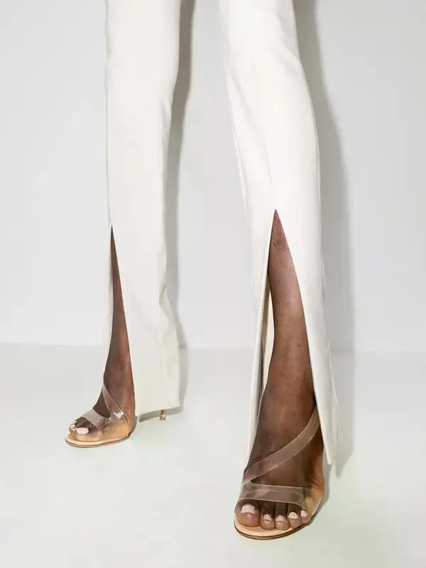 GIANVITO ROSSI Metropolis 105mm Leather Sandals - Neutrals