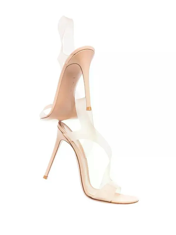 GIANVITO ROSSI Metropolis 105mm Leather Sandals - Neutrals