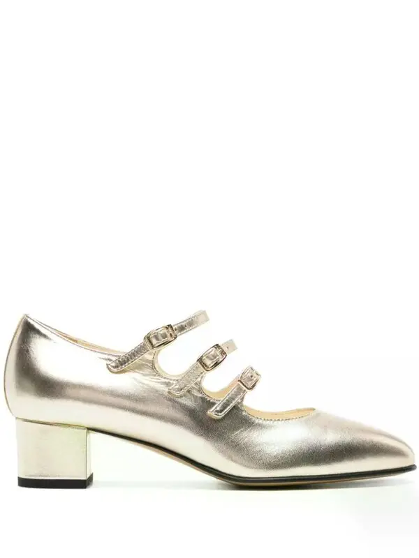 CAREL 40mm Kina Metallic Leather Pumps