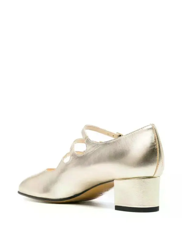 CAREL 40mm Kina Metallic Leather Pumps