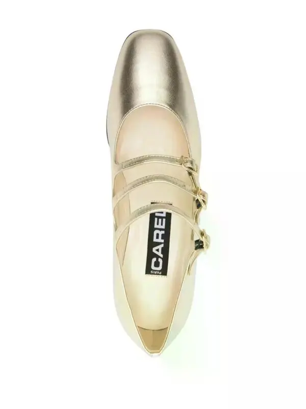CAREL 40mm Kina Metallic Leather Pumps