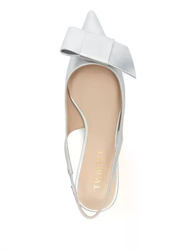 TWINSET 40mm Bow-detail Slingback Pumps
