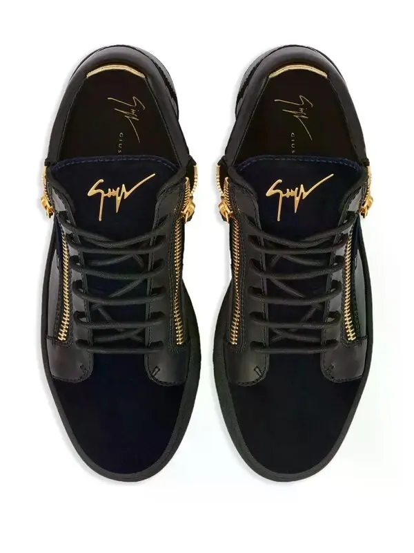 GIUSEPPE ZANOTTI Kriss Velvet Mid-top Sneakers