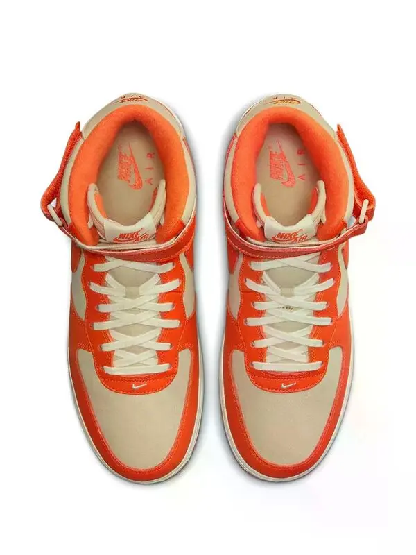Nike Force 1 Mid 'team Gold/coconut Milk/safety Sneakers