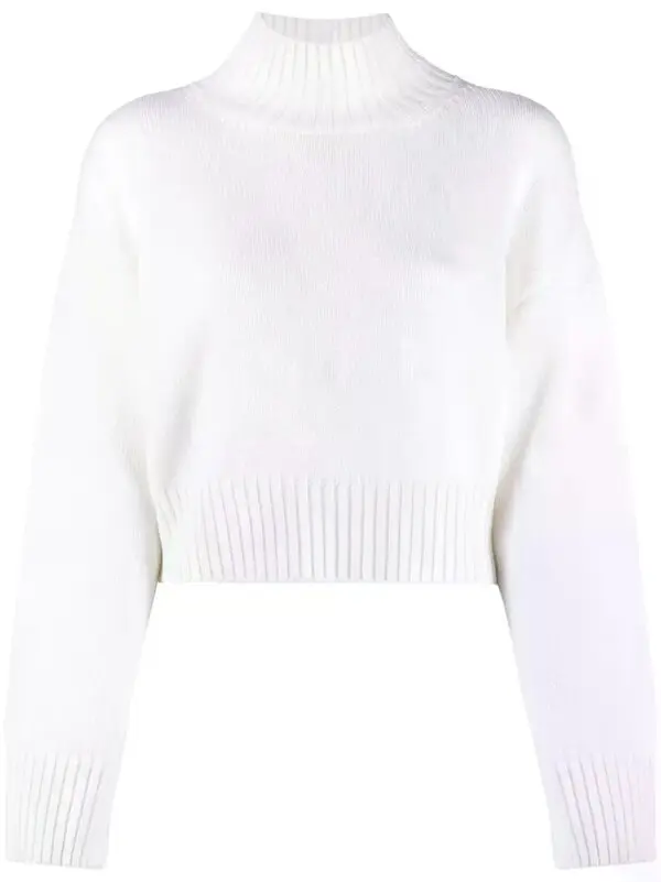 Fabiana Filippi Mock-neck Virgin Wool Jumper - White