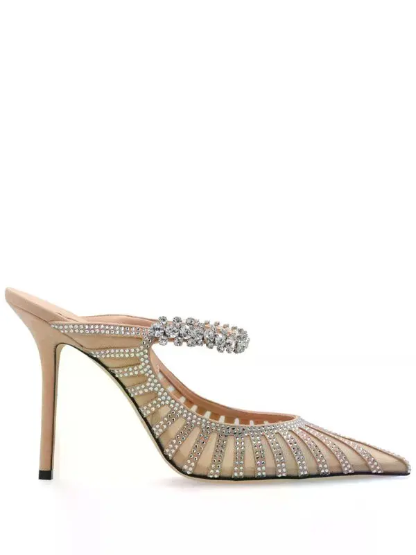 JIMMY CHOO 100mm Bing Crystal-embellished Mules