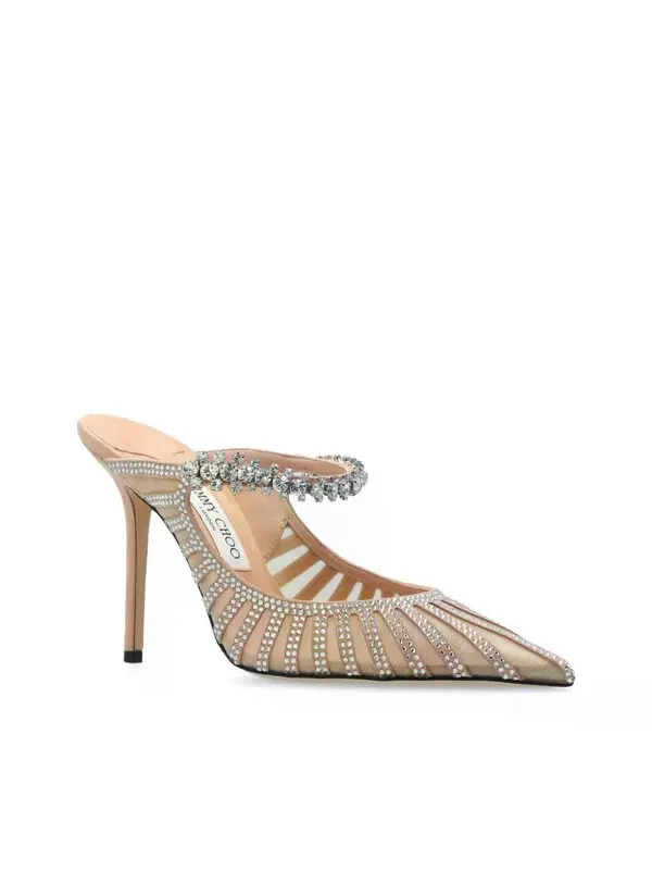 JIMMY CHOO 100mm Bing Crystal-embellished Mules