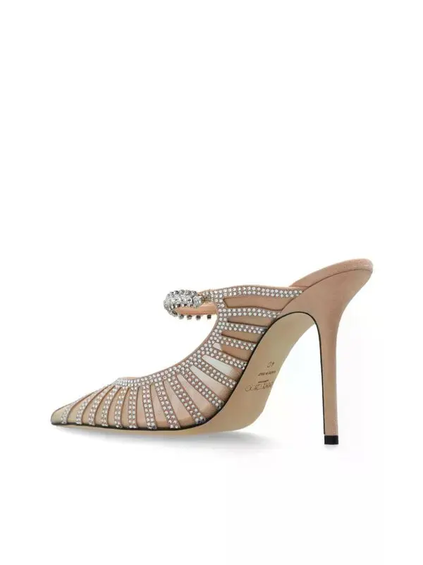JIMMY CHOO 100mm Bing Crystal-embellished Mules