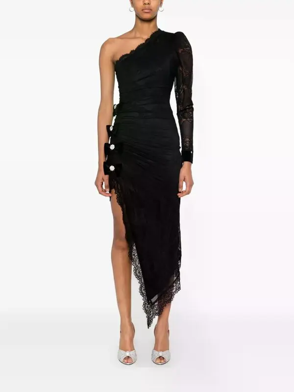 NISSA Crystal-embellished Midi Dress