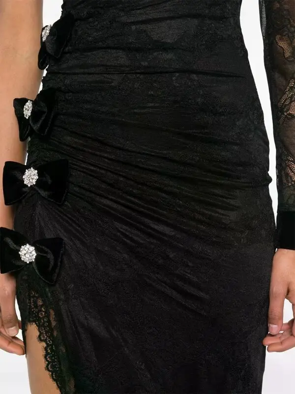 NISSA Crystal-embellished Midi Dress