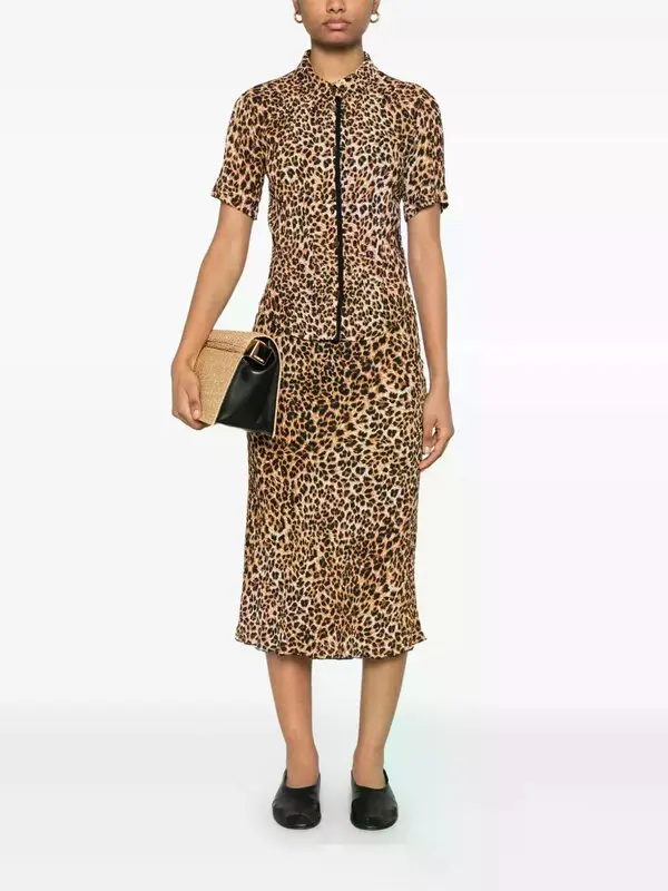 Nanushka Clare Leopard-print Blouse