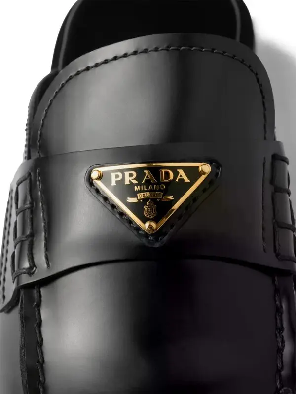 Prada Brushed Leather Mules