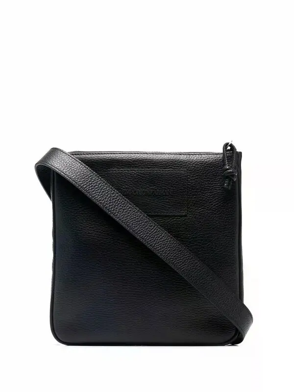 Emporio Armani Logo-embossed Messenger Bag - Black