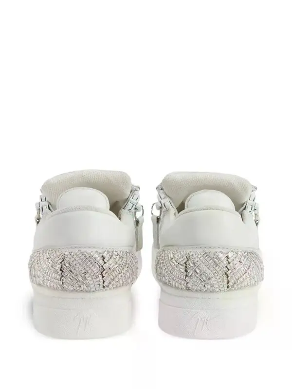 GIUSEPPE ZANOTTI Embellished Leather Sneakers