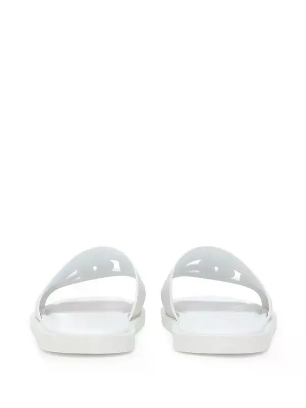 Dolce & Gabbana Logo-embossed Open-toe Slides - White