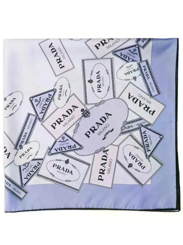 Prada Silk Scarf - Purple