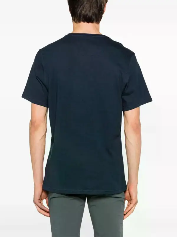 Barbour Logo-embroidered Cotton T-shirt - Blue