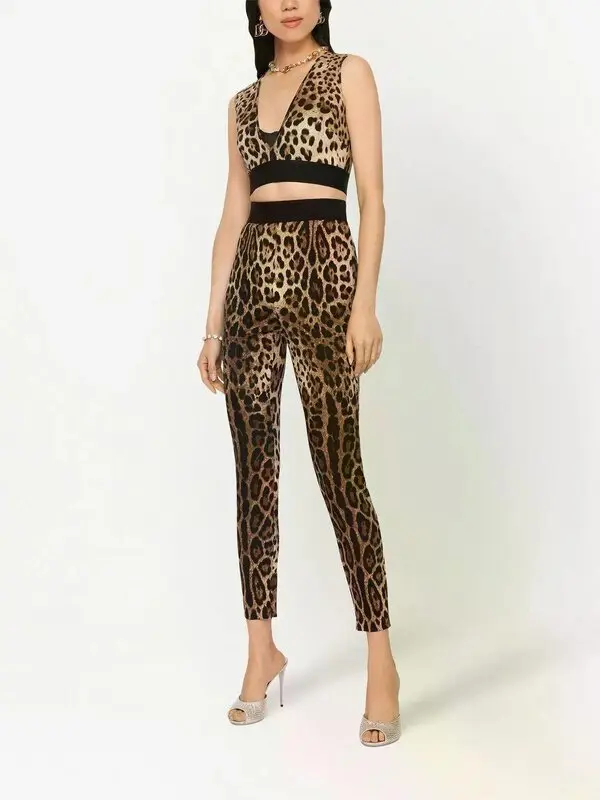 Dolce & Gabbana Leopard-print Crop Top