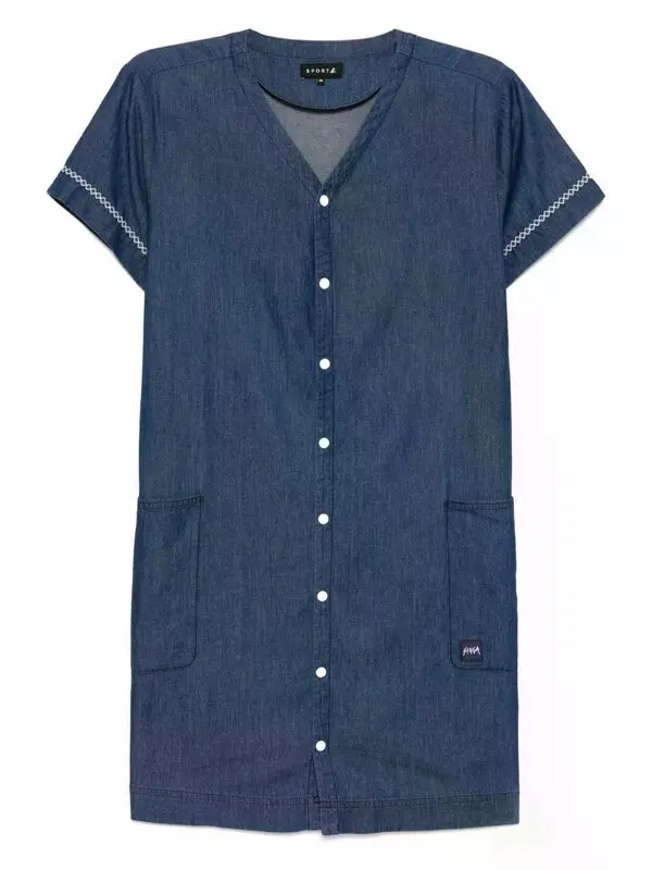 AGNES B. Chambray Dress - Blue