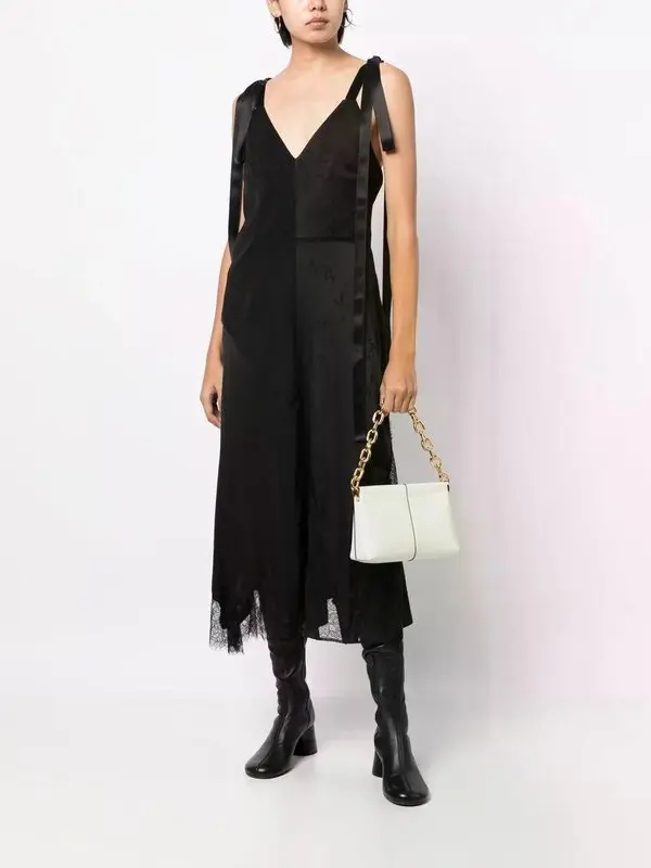 Goen.j Lace-trim Midi Dress