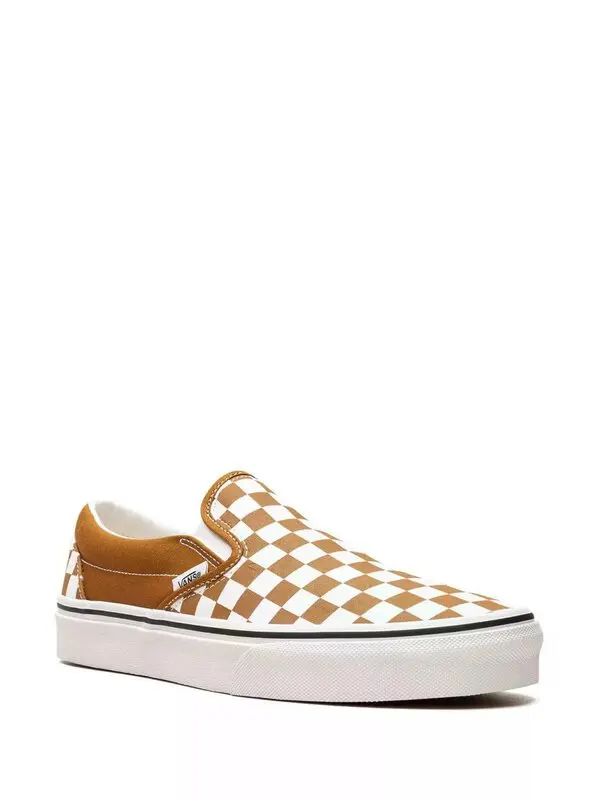 VANS Color Theory Checkerboard Slip-on Sneakers - Brown