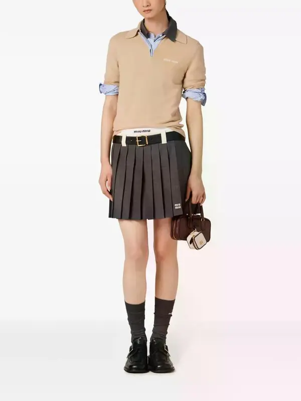 Miu Miu Cashmere Polo Top