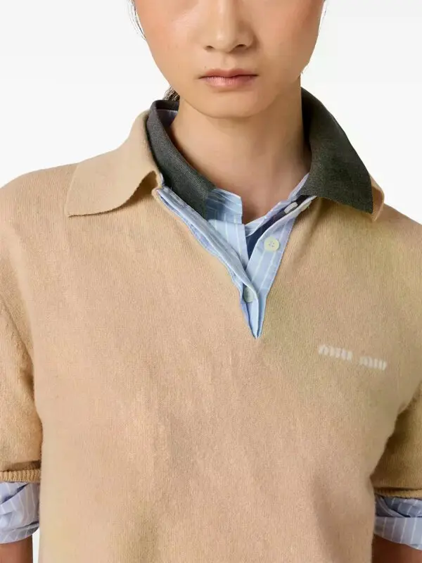 Miu Miu Cashmere Polo Top