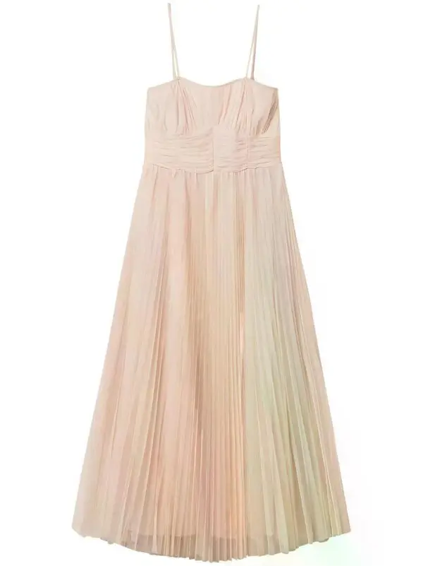 TWINSET Pleated Tulle Midi Dress