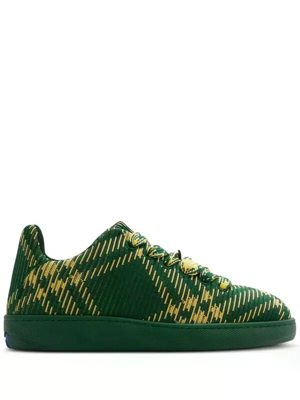 Burberry Check Pattern Sneakers - Green