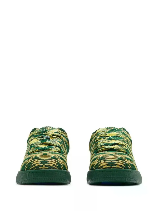 Burberry Check Pattern Sneakers - Green