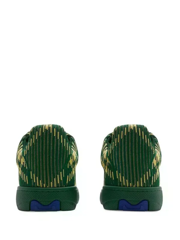 Burberry Check Pattern Sneakers - Green