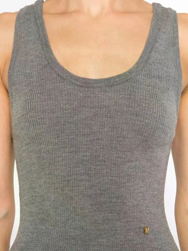 Moschino Logo-lettering Tank Top - Grey