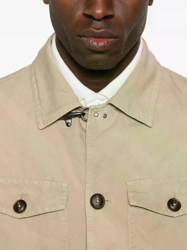 FAY Classic Collar Shirt Jacket - Neutrals