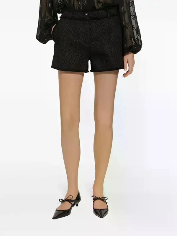 Dolce & Gabbana Frayed Hem Tailored Shorts