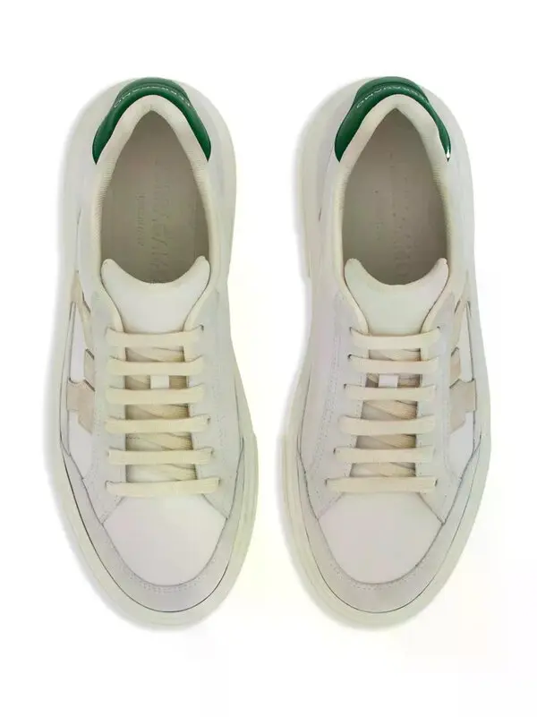 FERRAGAMO Gancini-patch Calfskin Sneakers