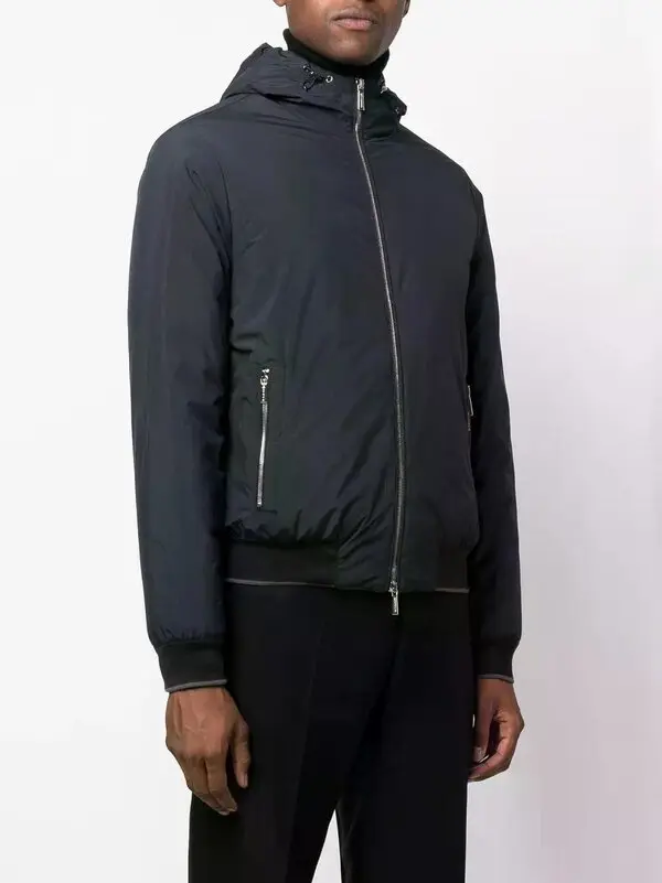 MOORER Zip-up Hooded Jacket