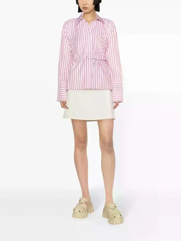 Viktor & Rolf Striped Poplin Shirt With Open Back