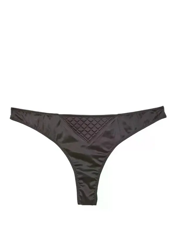 FLEUR DU MAL Luxe Quilted Thong - Black