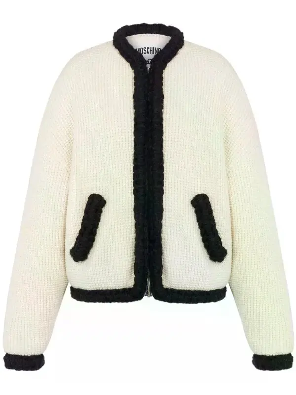 Moschino Waffle Knit Virgin Wool Blazer