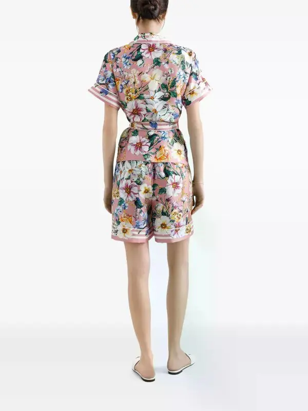 Dolce & Gabbana Floral-print Satin Shorts