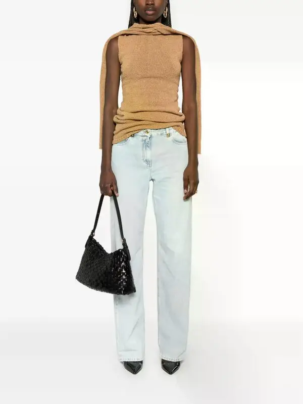 Elisabetta Franchi Logo-detailed Wide Leg Jeans